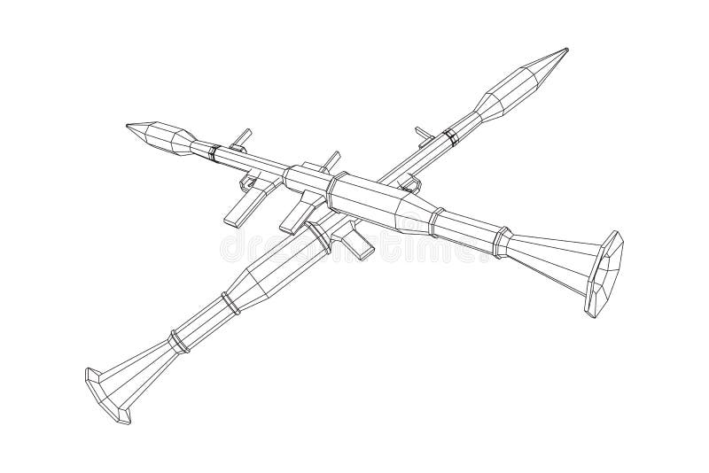 Anti-tank Rocket Propelled Grenade Launcher - RPG 7 Stock Vector ...