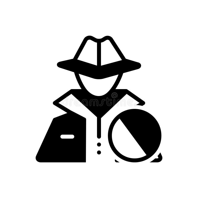 Black Solid Icon for Anti Theft, Protection and Hacker Stock Vector ...