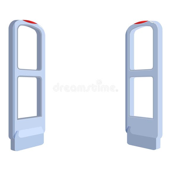 Anti Theft Sensor Gate Detecting Shoplifting Items Stock Vector ...