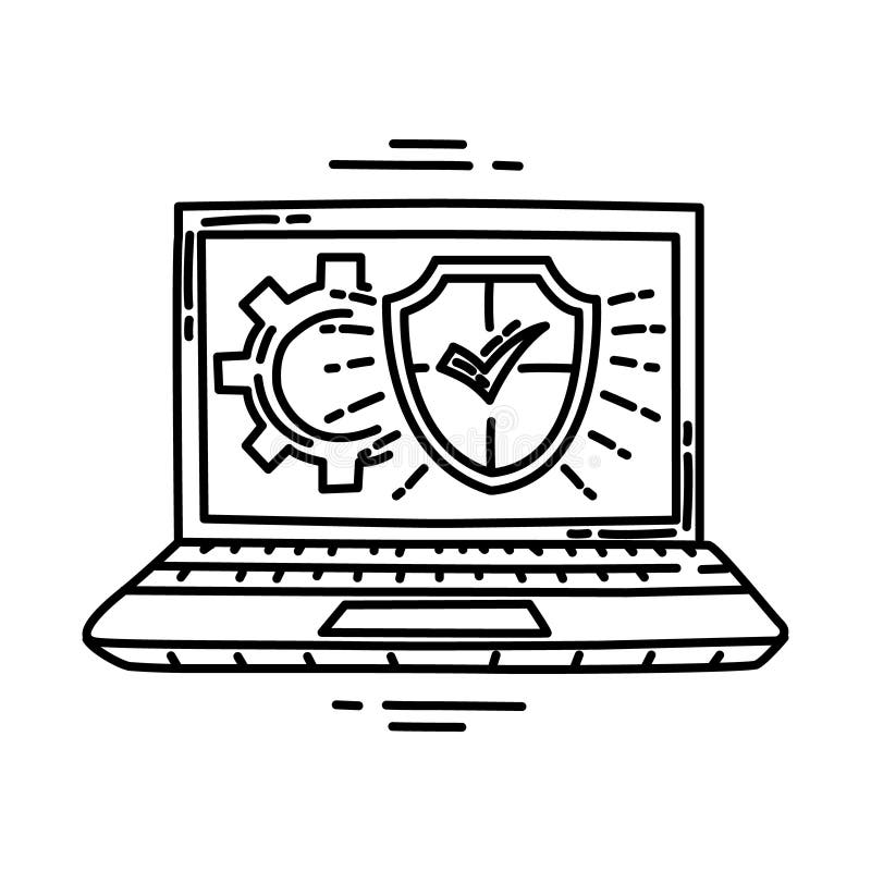 Anti Virus Icon. Doodle Hand Drawn or Outline Icon Style Stock Vector ...