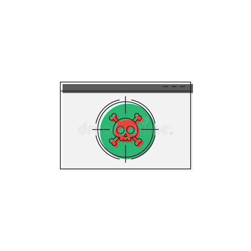 Anti Virus Scanner Vector Icon Symbol Protection Isolated on White ...