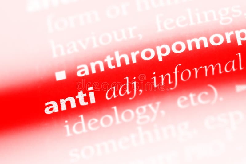 Anti stock image. Image of definition, isolated, english - 114412139