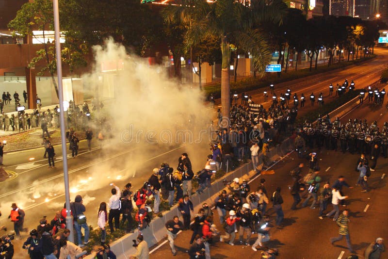 Anti-WTO Protests in Hong Kong Editorial Stock Photo - Image of protest ...