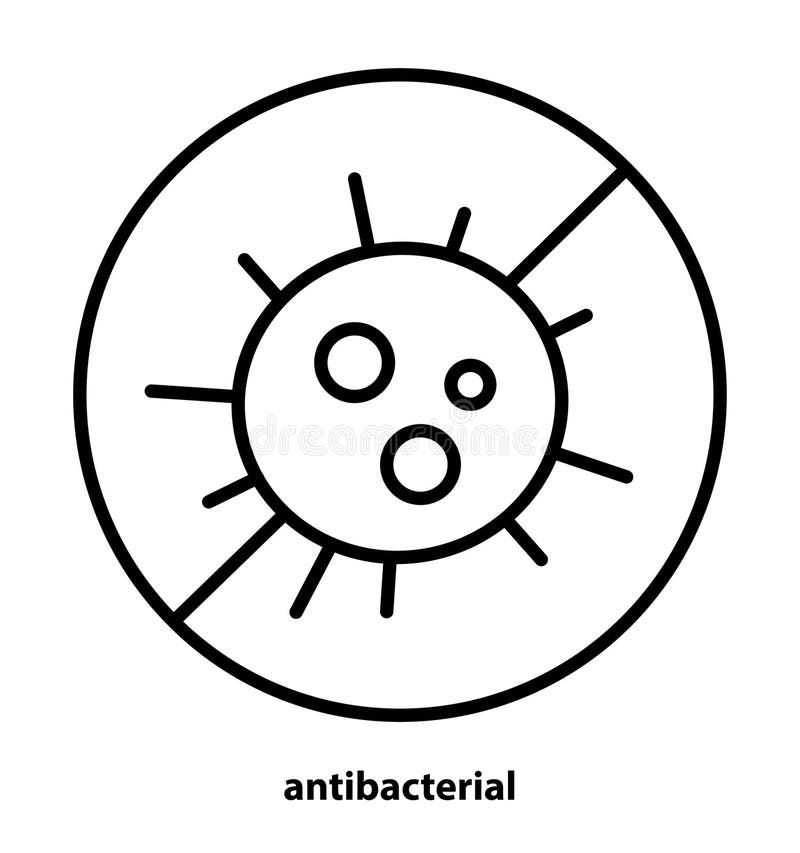 Antibacterial and Antiviral Defense. Antibacterial Protection Icon ...