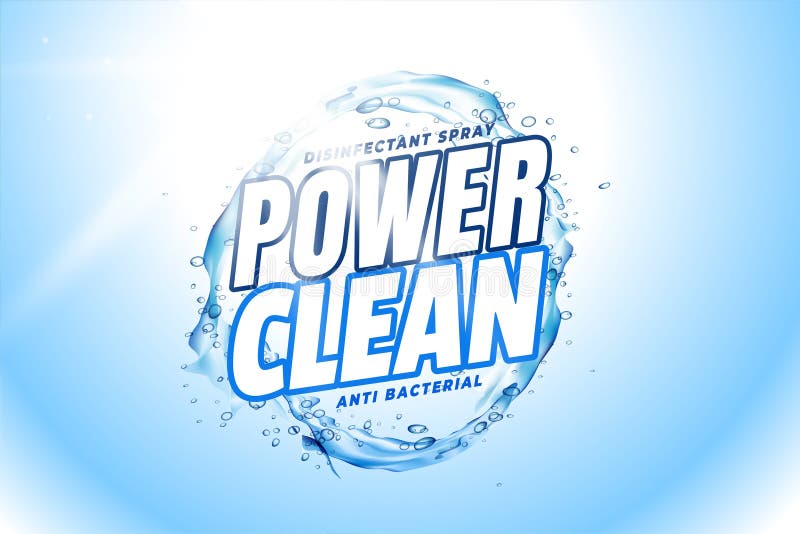 Power Wash Laundry Detergent Packaging Concept Design with Water Stock ...
