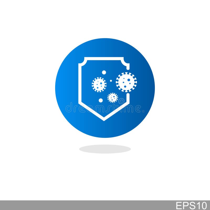 Antibacterial Protection or Immune System Icon on White Background ...