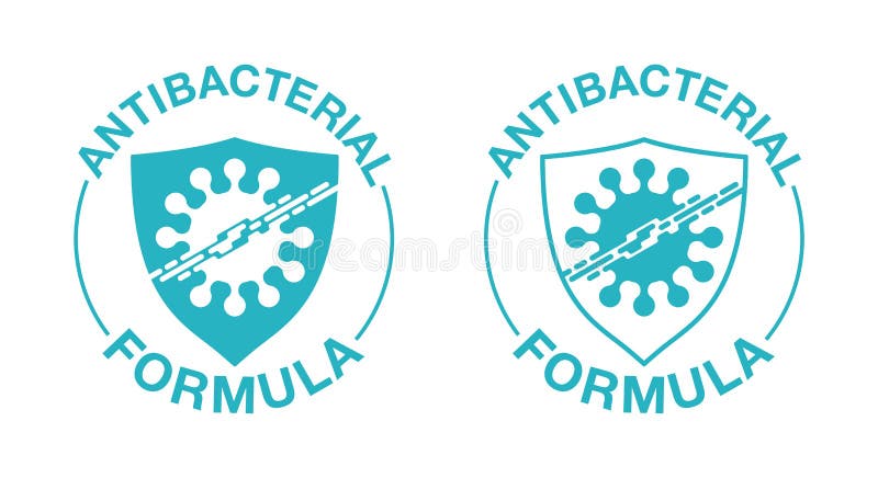 Shield with Crossed Virus Bacteria Inside Stock Vector - Illustration ...