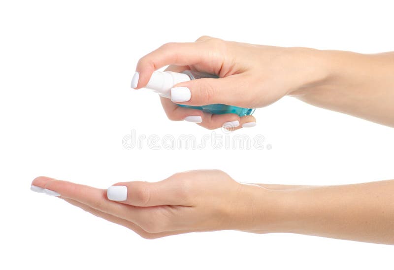 Antibacterial Spray for Hands Antiseptic for Hands Stock Photo - Image ...