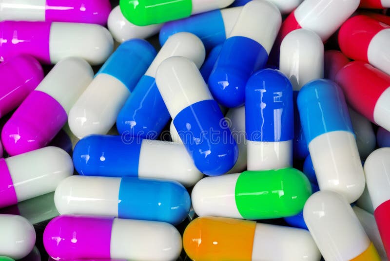 Antibiotic capsule stock image. Image of treatment, pill - 24270607