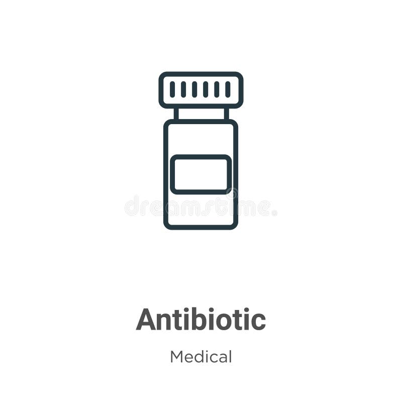 Antibiotic Vector Icon on White Background. Flat Vector Antibiotic Icon ...