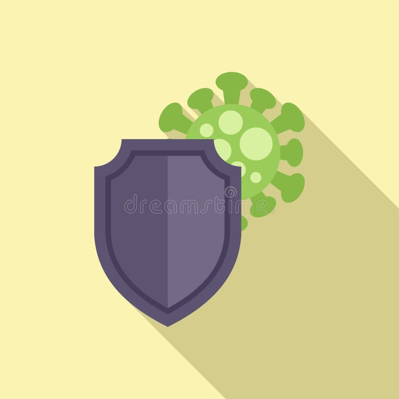 Antibiotic Shield Icon Flat Vector. Bacteria Drug Stock Vector - Illustration of vector ...