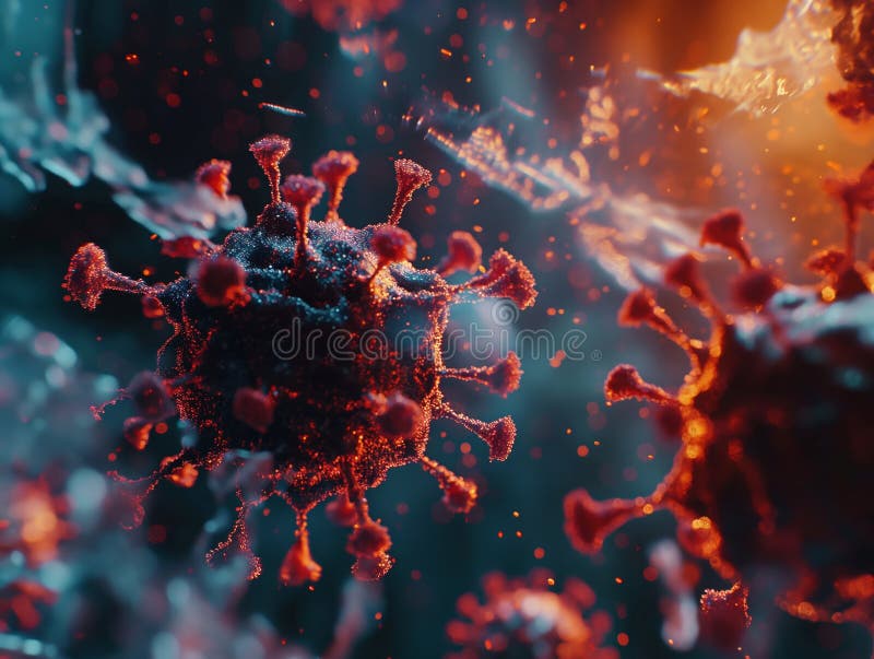 Antibodies Attack and Destroy the Virus Stock Image - Image of ...
