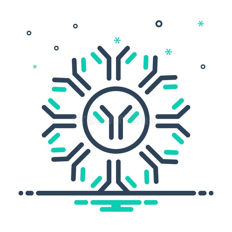 Mix Icon for Antibodies, Antibiotics and Bacteria Stock Illustration ...