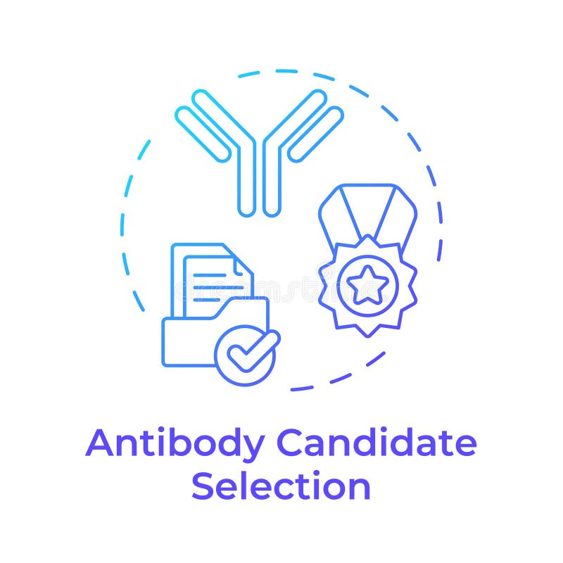 Antibody Candidate Selection Blue Gradient Concept Icon Stock Vector ...