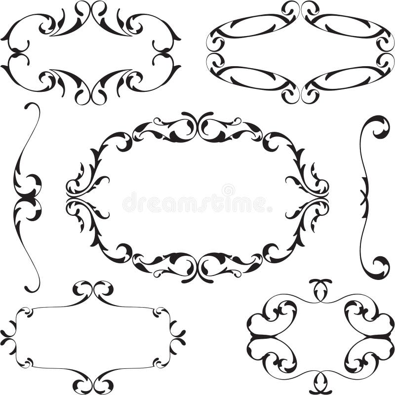 Set of victorian elements stock vector. Illustration of celebration ...