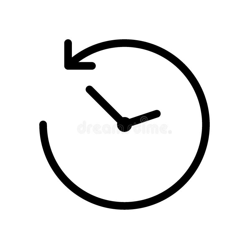 Anticlockwise Clock. Vector Illustration Decorative Design Stock Vector ...