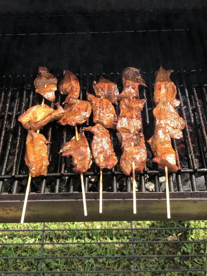 Anticuchos, Peruvian Cuisine, Grilled Skewered Beef Heart Meat With ...