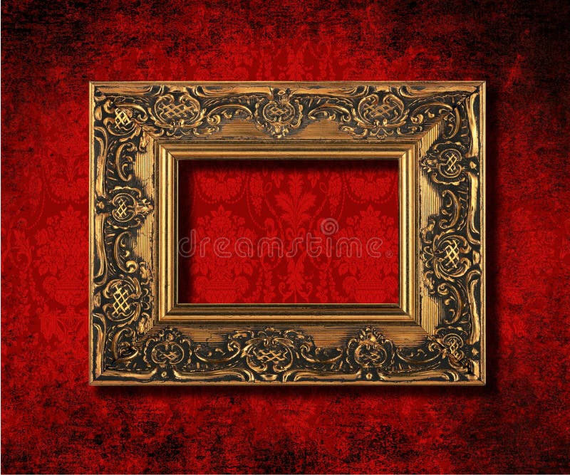Antiek gouden frame stock afbeelding. Image of aangetast - 6503813