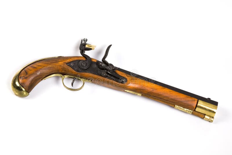 Antiek Pistool 5 stock afbeelding. Image of vuurslot, metaal - 421271