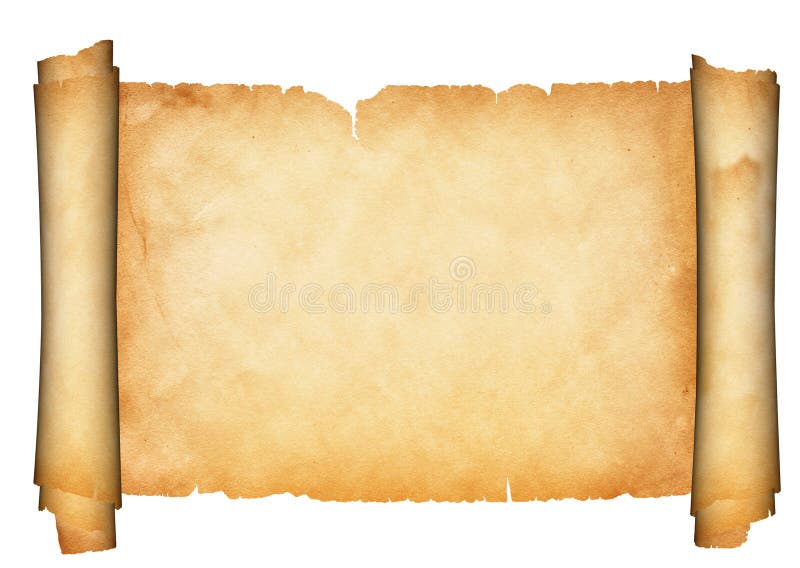 Oude rol van perkament. stock afbeelding. Image of antiquiteit - 24327487