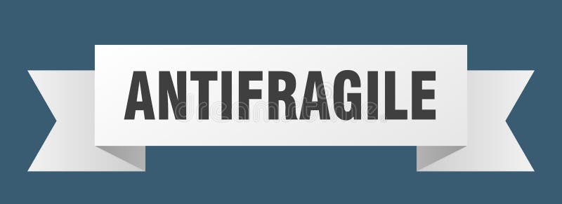 Antifragile ribbon. stock vector. Illustration of flyer - 191267871