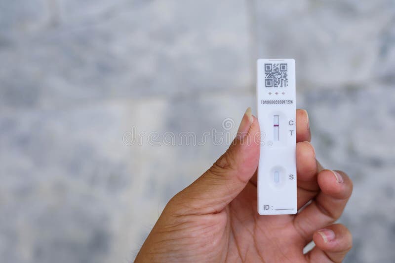 Antigen Test Kit of Covid 19 and Negative Result Stock Photo - Image of ...