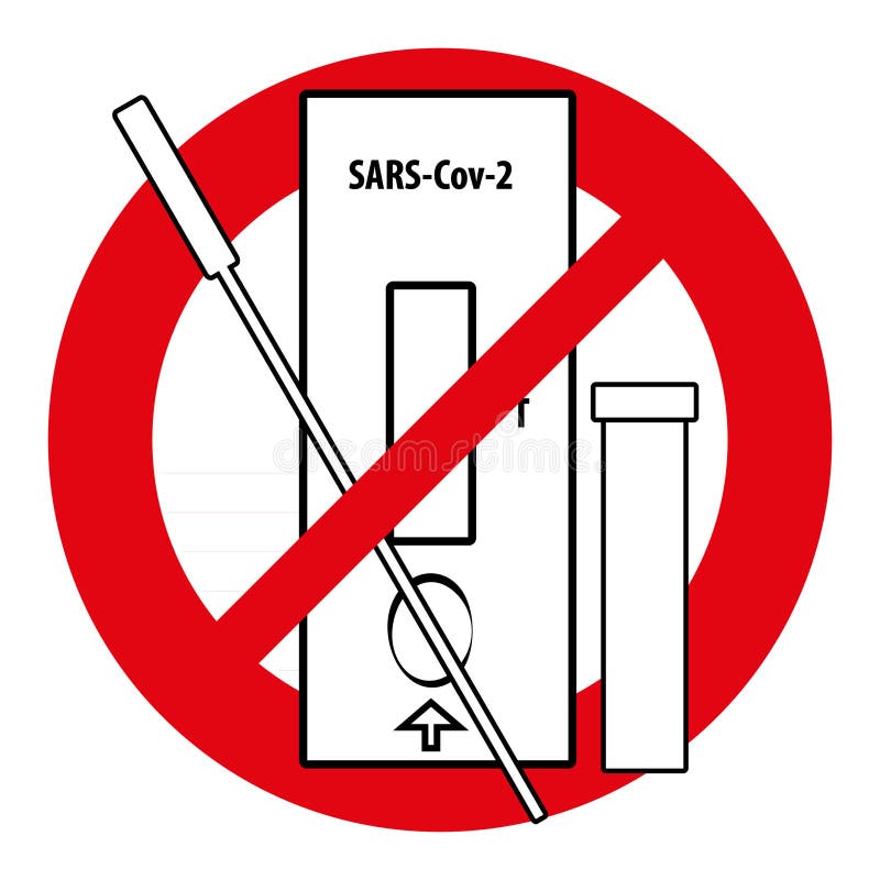 Antigen Test Kit - Prohibition Symbol Stock Vector - Illustration of ...