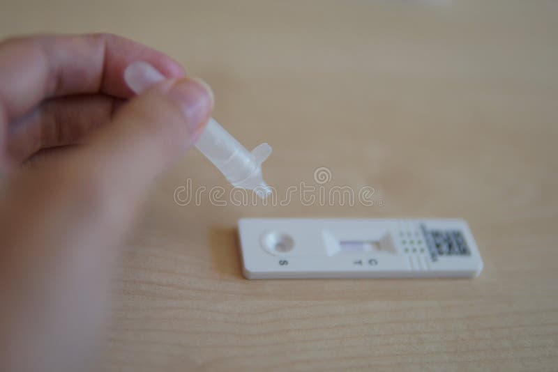 Antigen Test. a Person Doing the Pcr Test Stock Image - Image of nasal ...