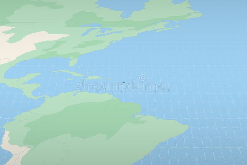 Antigua and Barbuda Highlighted on a Detailed Map, Geographic Location ...