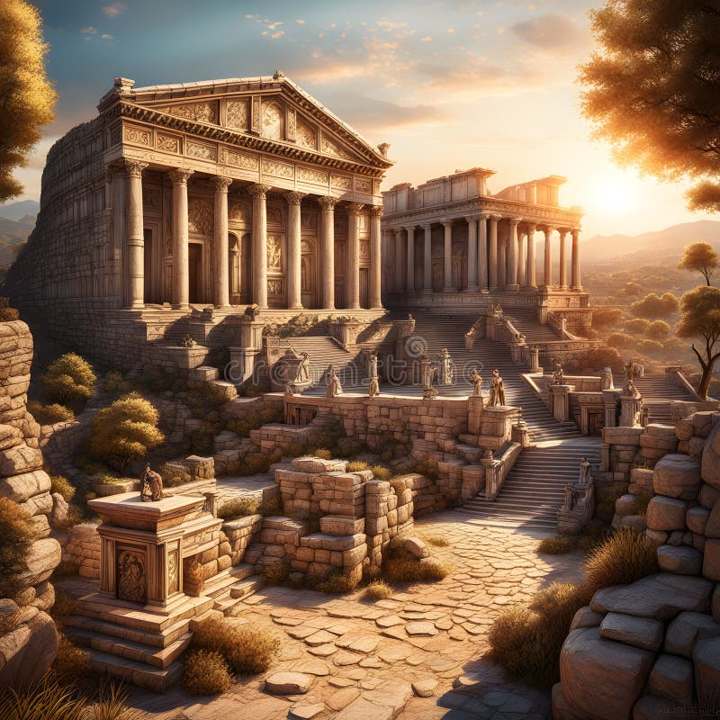 Antiguo Imperio Romano Aigeneratet Stock de ilustración - Ilustración ...