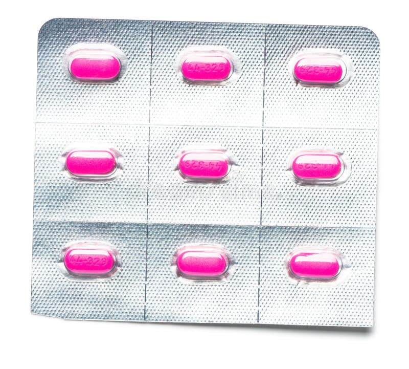 Antihistamine Tablets Isolated on White Stock Image - Image of group ...