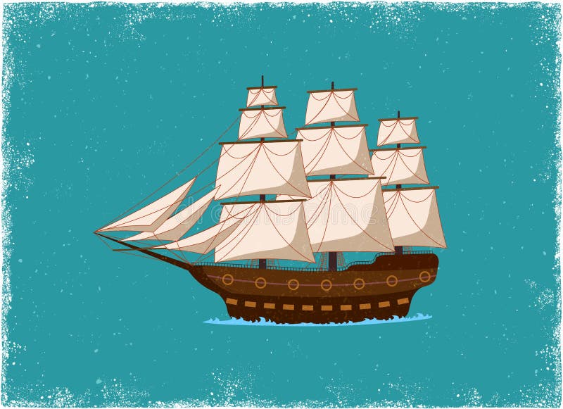 Antikt skepp vektor illustrationer. Illustration av marin - 40047972