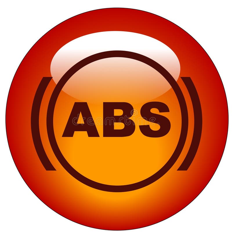 Abs System Logo Premium Vector | Automotive ABS Icon Black Line Art