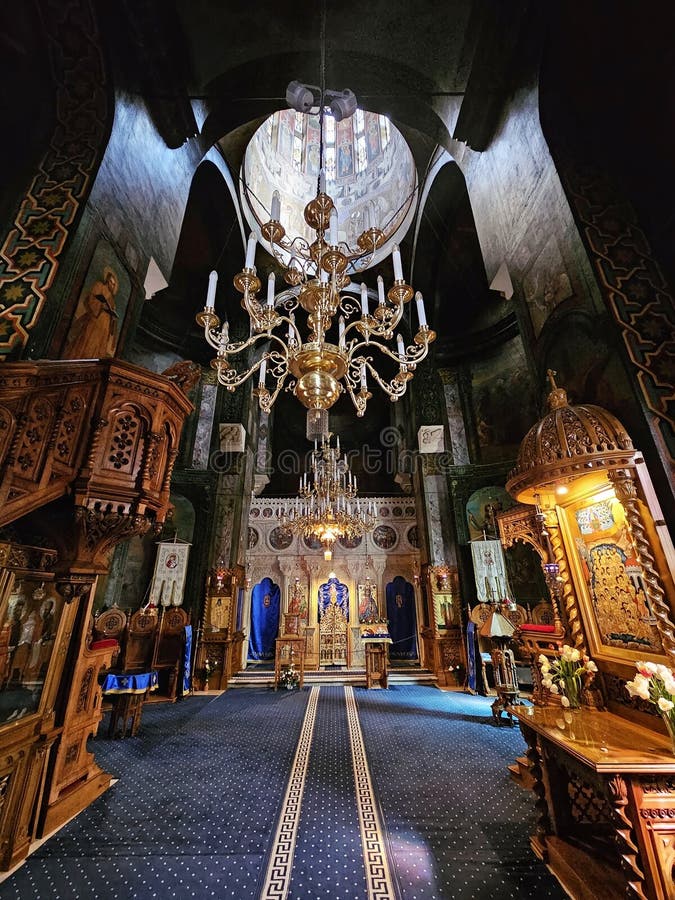Antim Ivireanul Monastery in Bucharest - Inside View Stock Image ...
