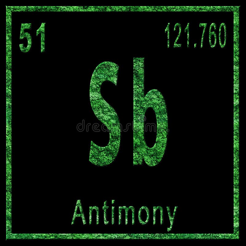 Antimony Chemical Element, Green Edition Stock Illustration ...