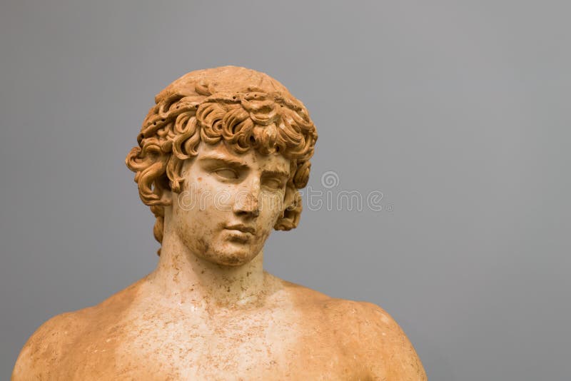 Antinoos of Delphi statue stock image. Image of ancient - 69858283
