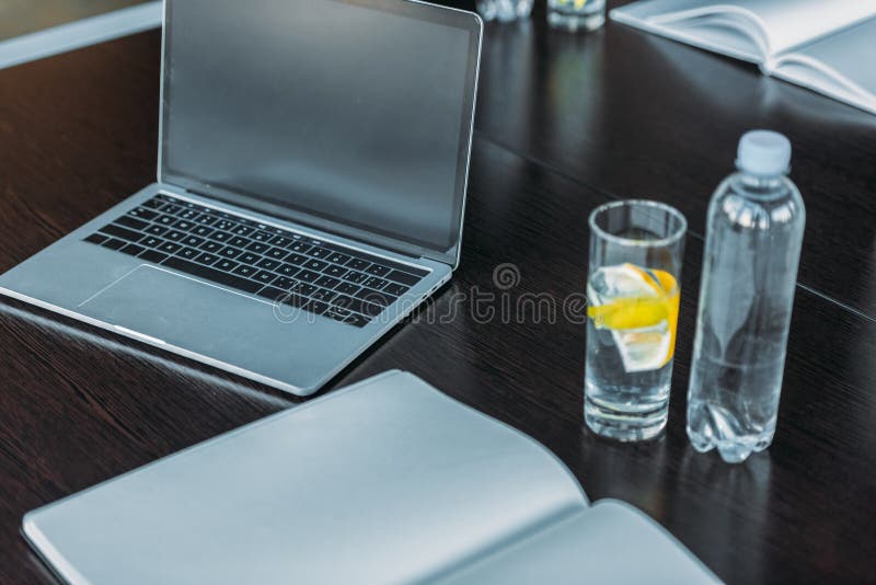 Antioxidant Drink and Laptop on Table Stock Image - Image of business ...