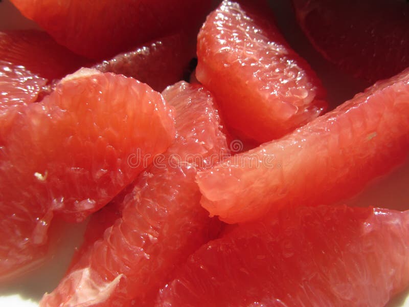 Antioxidant-rich Ruby Red Grapefruit Segments Stock Image - Image of ...