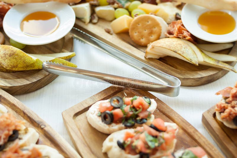 Antipasti Appetizing Snacks Set. Stock Photo - Image of dining ...