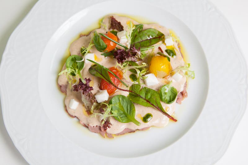 Antipasti,light Italian Snack Stock Image - Image of slices, ruccola ...