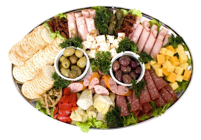 Antipasto catering platter stock image. Image of gourmet - 2096213