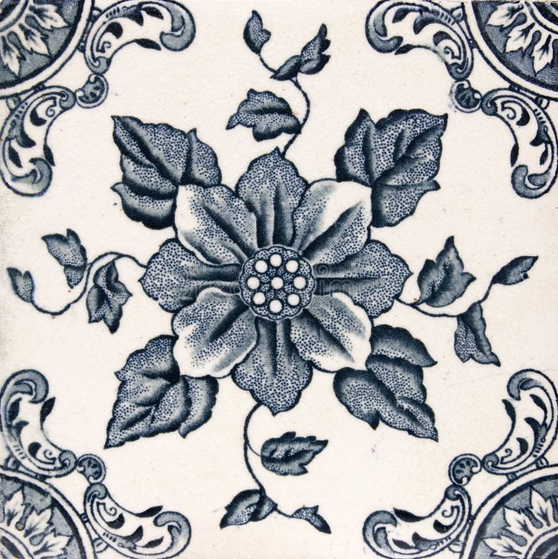 Antique Aesthetic Design Tile Stock Photo - Image of blue, design: 4022252