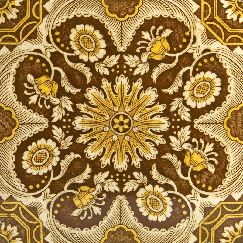 Antique Aesthetic Period Tile Stock Photo - Image of english, persian ...