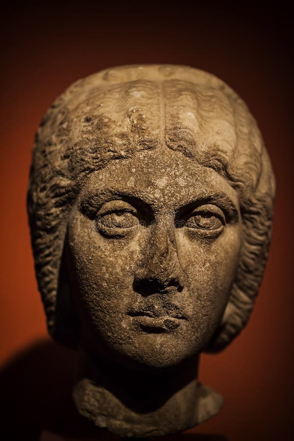 Antique Age Marble Face Statue Stock Photo - Image of culture, european ...