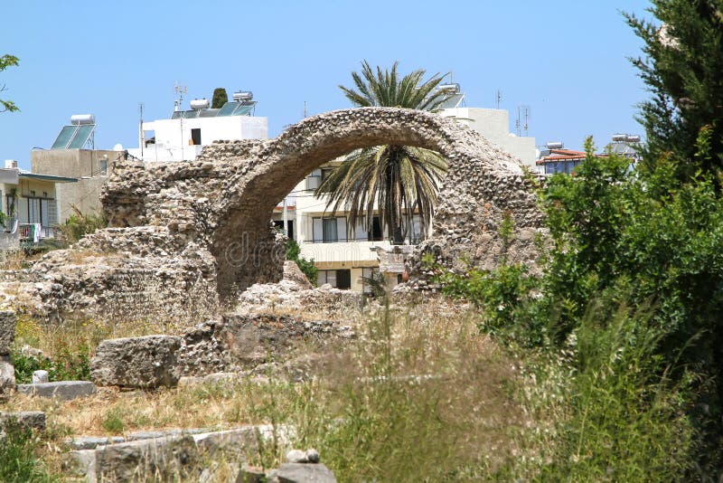 Antique Agora in the Capital of the Island of Kos Stock Image - Image ...