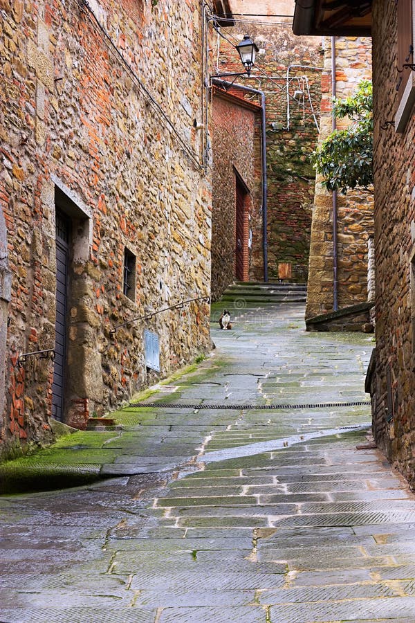 168 Narrow Alley Tuscan Village Antique Italian Lane Tuscany Italy ...