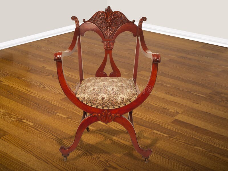 Antique American Mahogany Chair. Stock Photo - Image of head, legs ...