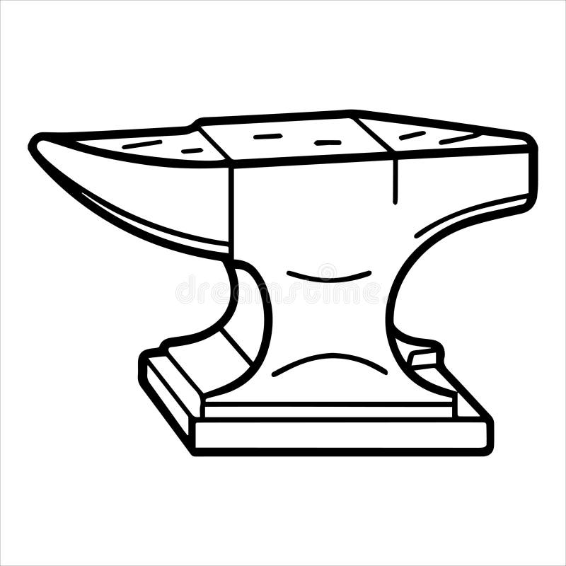 Antique Anvil Silhouette Vector Stock Vector - Illustration of ...