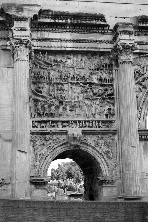 Antique arch in Rome stock image. Image of ancient, european - 66140431