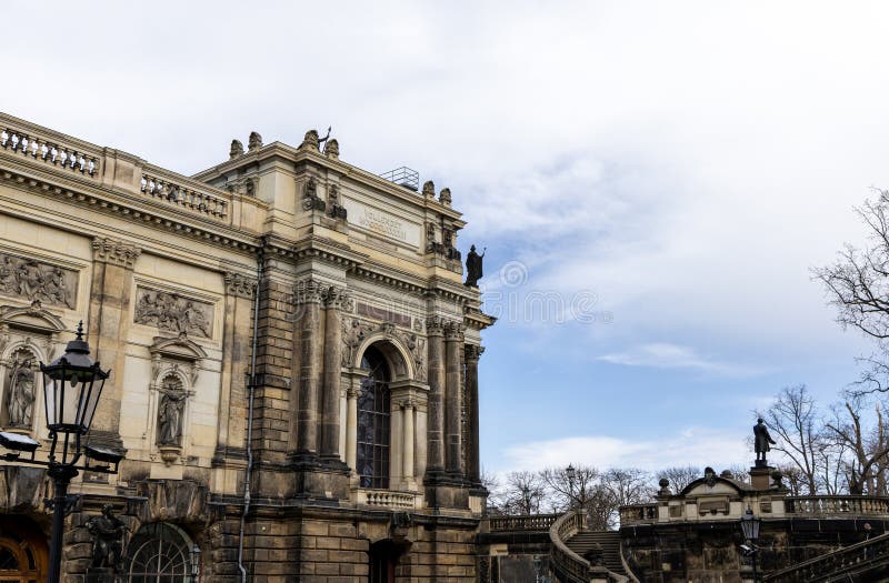 Antique Architecture of Old Buildings Dresden, Germany Stock Image ...